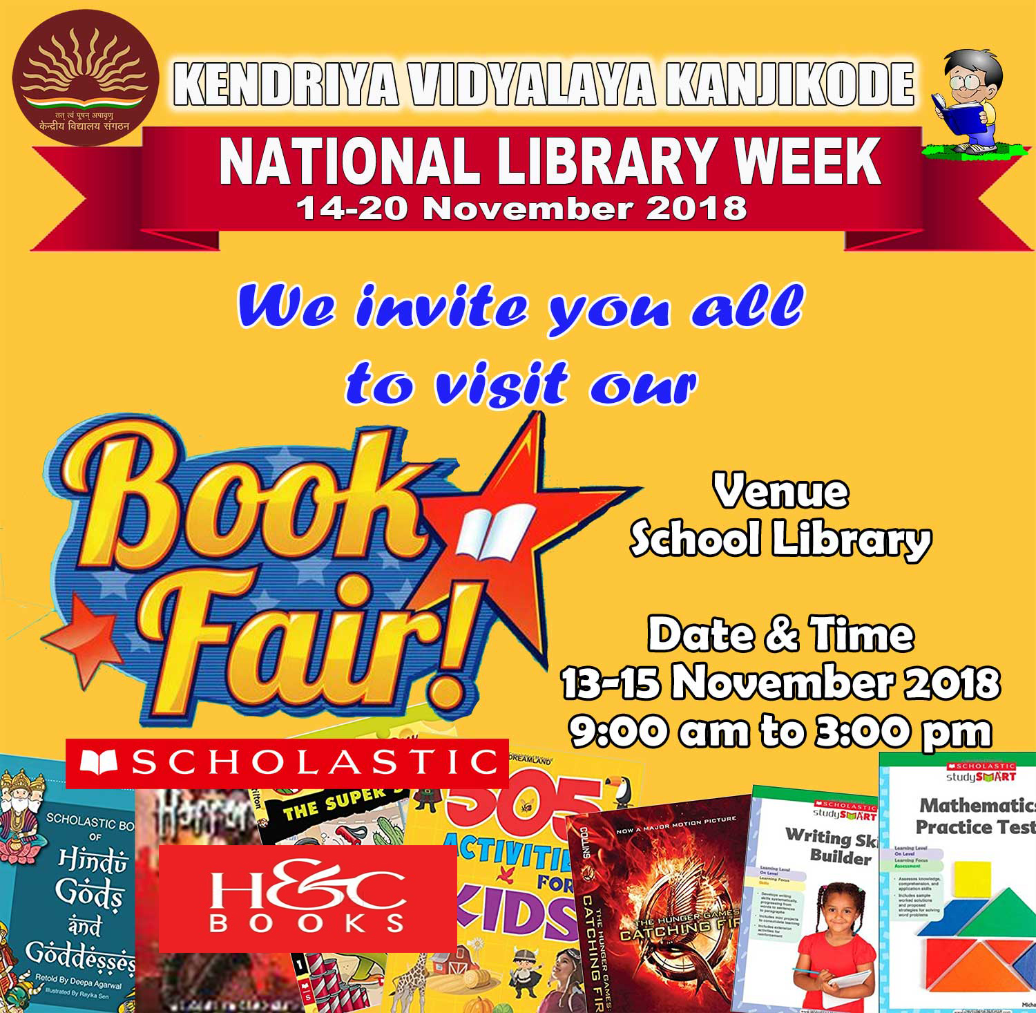 Children s Book Fair November 13 15 2018 Library Kendriya 